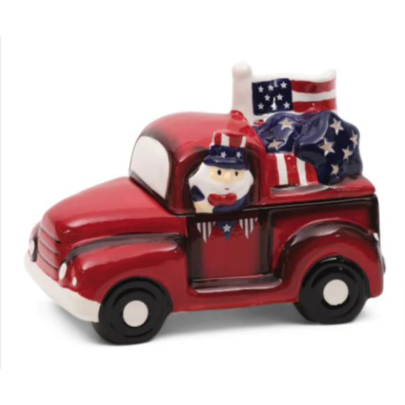 Mr. Liberty | Kitchen | Patriotic Red Truck Cookie Jar With Led ...